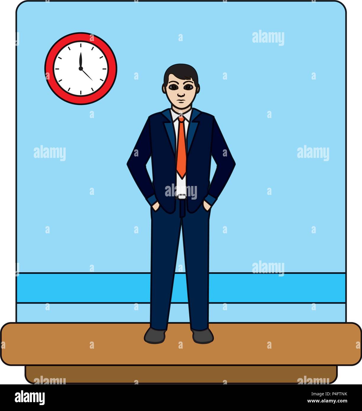 color professional businessman manager modern career Stock Vector Image ...