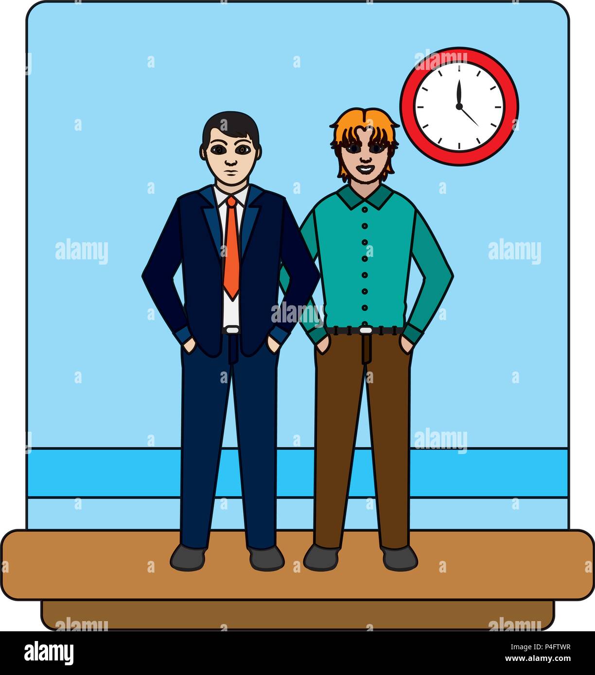 color businessmen professional executive office success Stock Vector ...