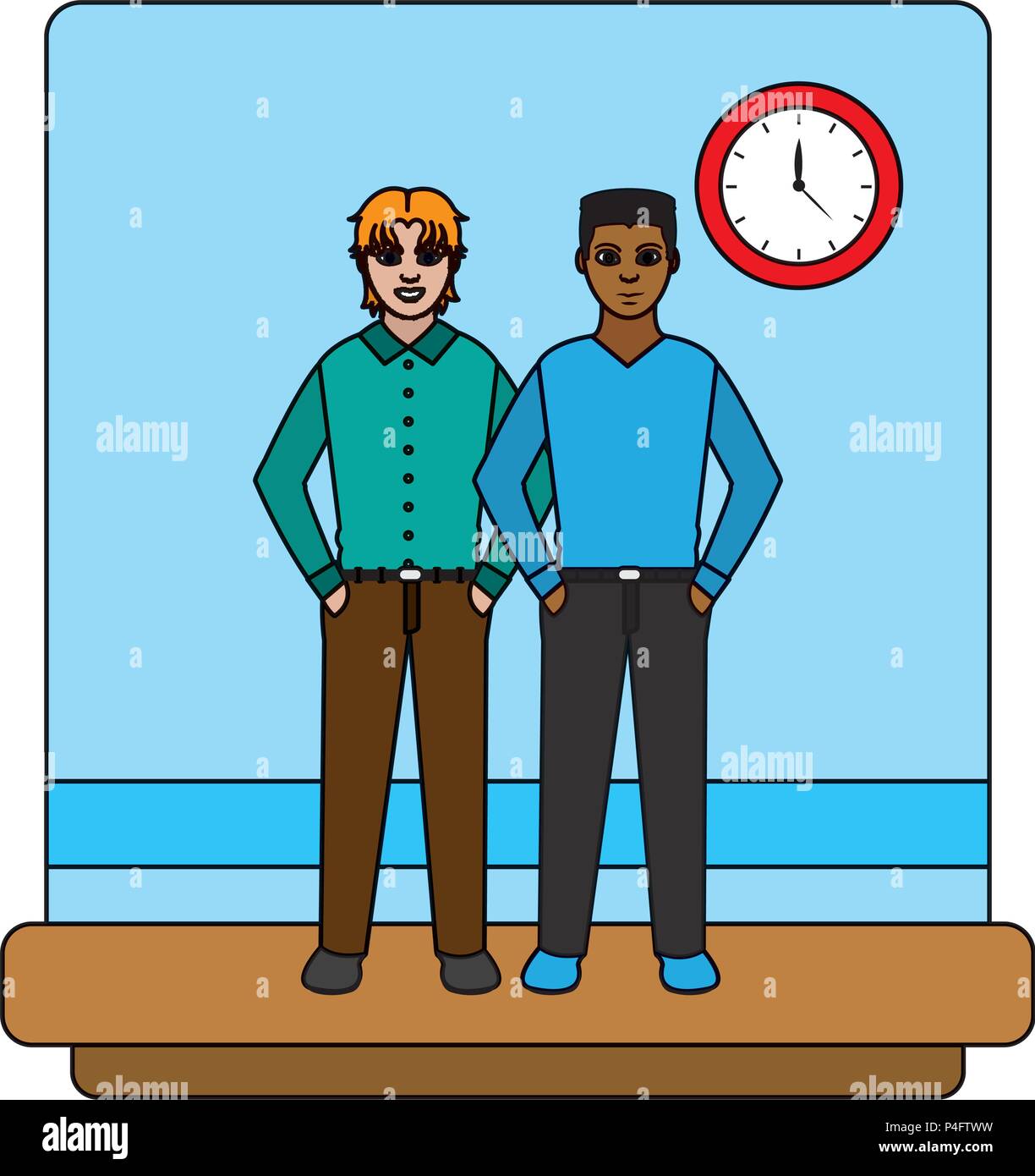 color businessmen professional executive project success Stock Vector ...