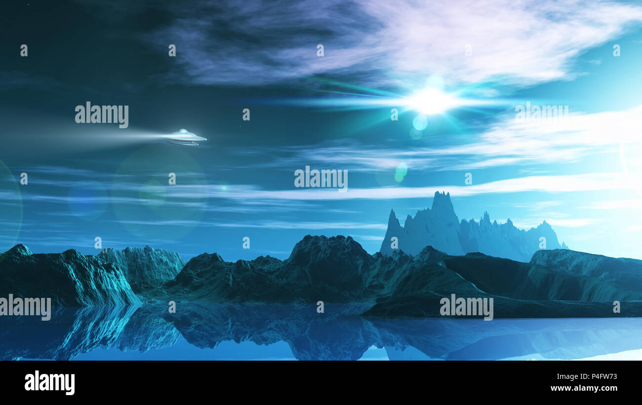 Science fiction landscape hi-res stock photography and images - Alamy