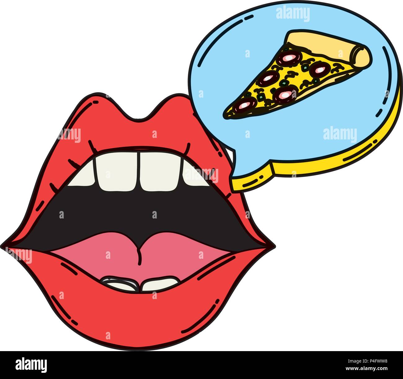 Lips tongue pop art retro hi-res stock photography and images - Alamy
