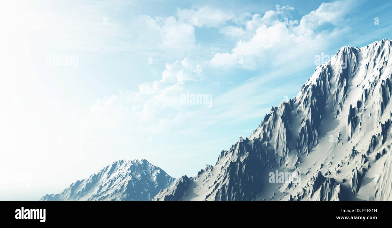 3d render mountain landscape sky hi-res stock photography and images ...