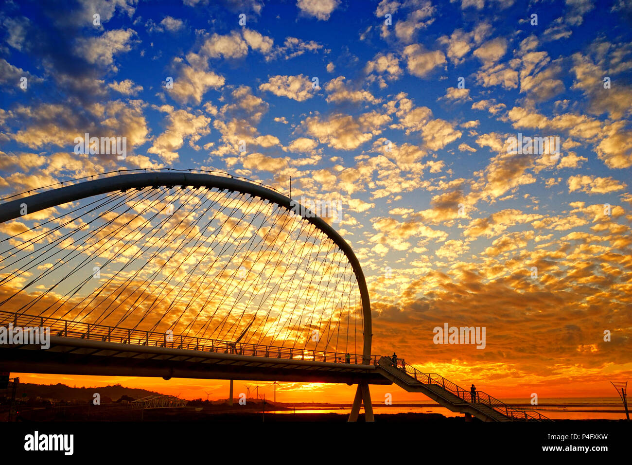 Harp Bridge and the sky Stock Photo - Alamy