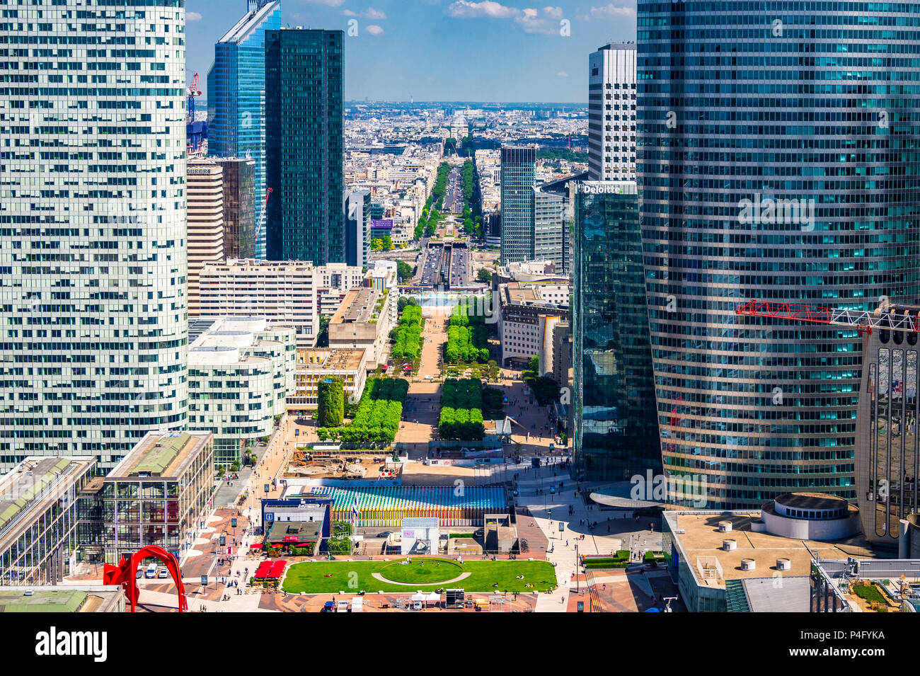 Views from the top of the Grand Arch within the La Defense area of ...