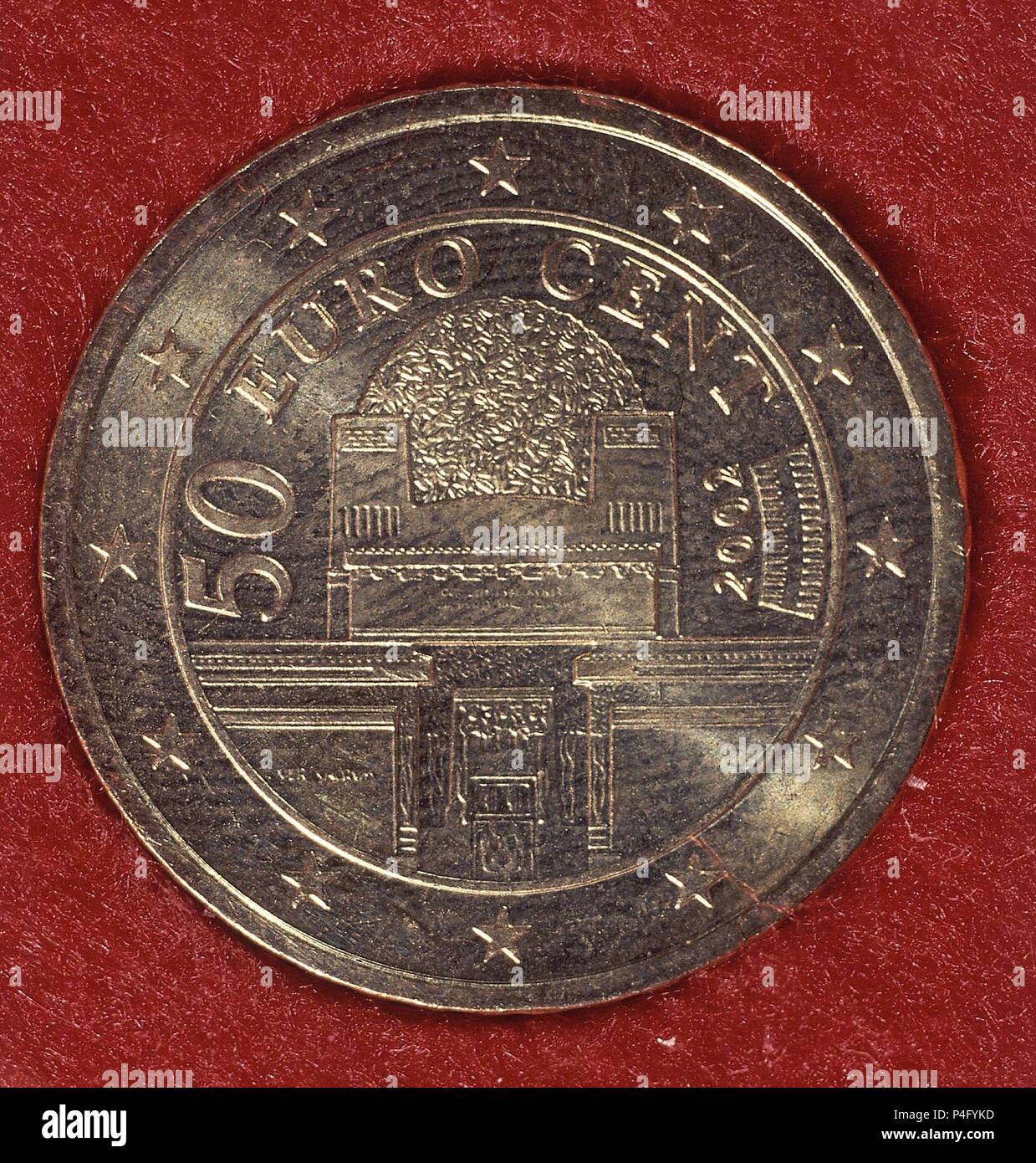CINCUENTA CENTIMOS DE EURO AUSTRIACO-EMISION EN 2002-ANV-EDIFICIO DE LA ...