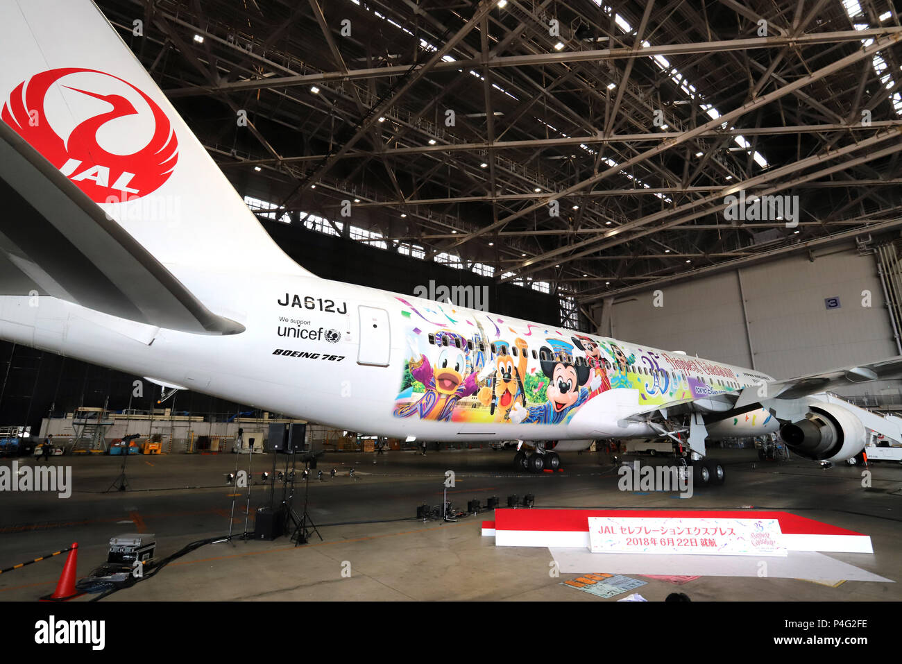 Tokyo, Japan. 22nd June, 2018. Japan Airlines (JAL) and Disney Resort ...