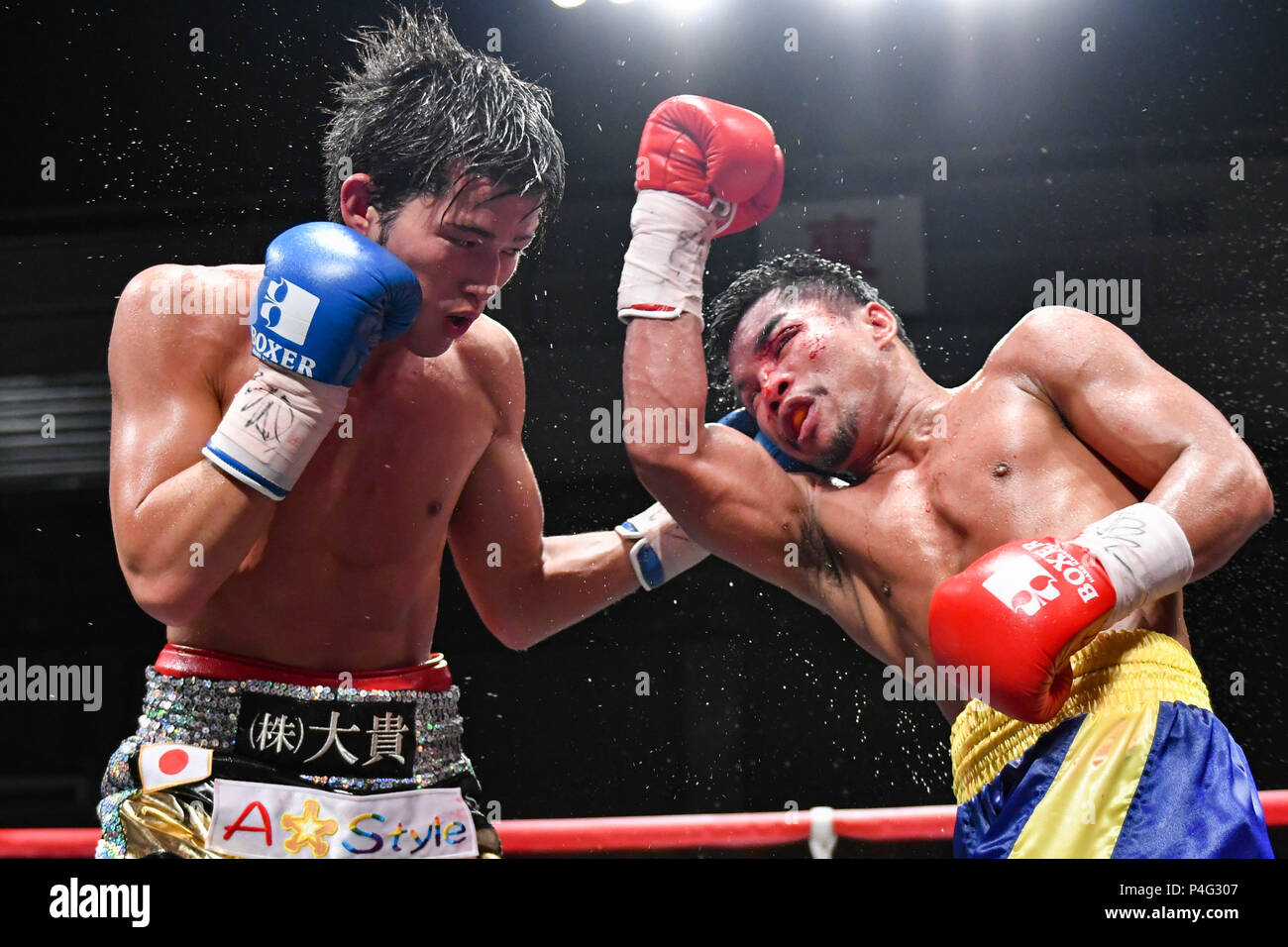 Tokyo, Japan. 20th June, 2018. (L-R) Hironori Mishiro (JPN), Carlo ...