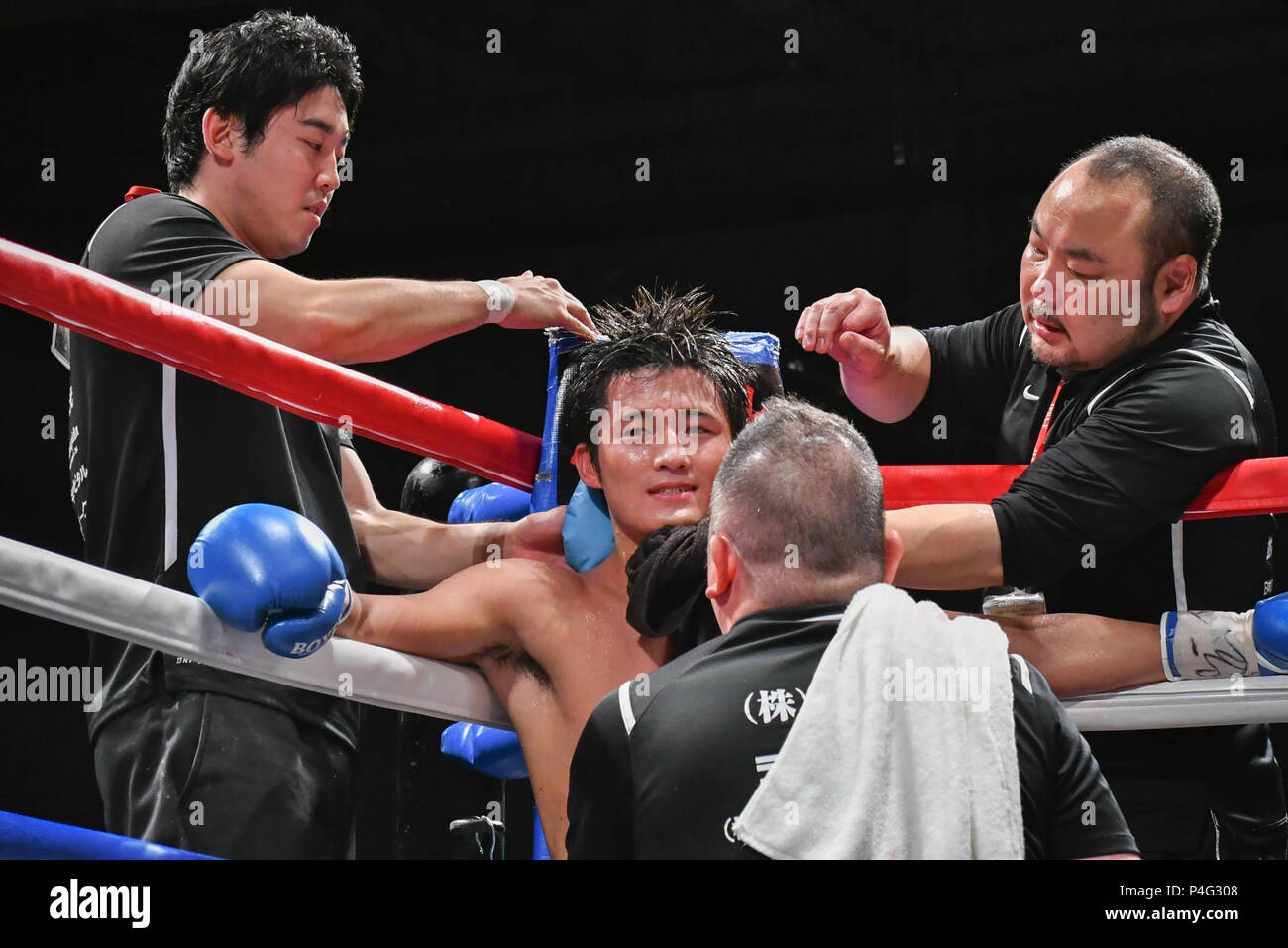 Tokyo, Japan. 20th June, 2018. (L-R) Yuta Ishihara, Hironori Mishiro ...