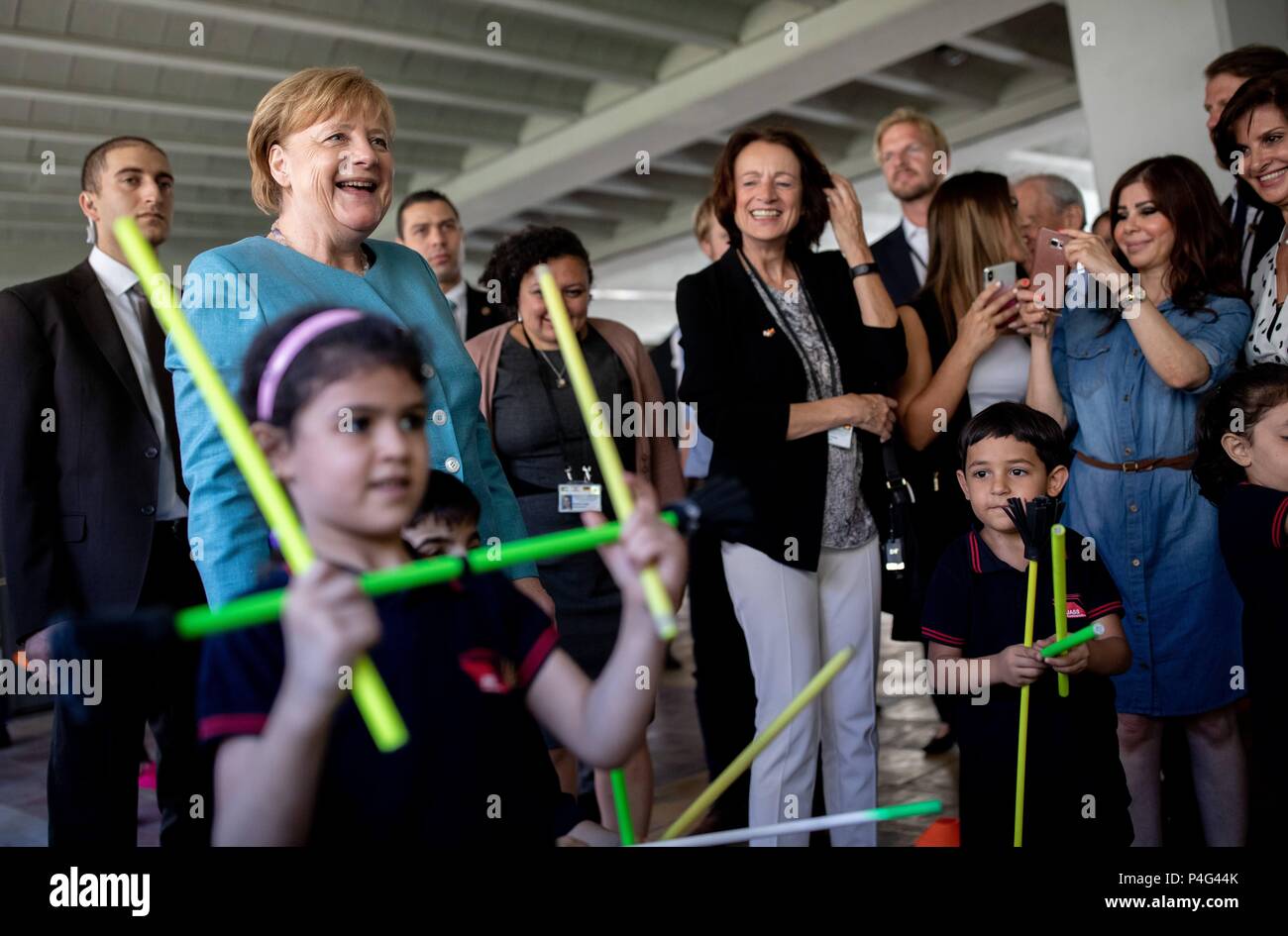 Beirut, Lebanon. 22nd June, 2018. German Chancellor Angela Merkel (CDU ...