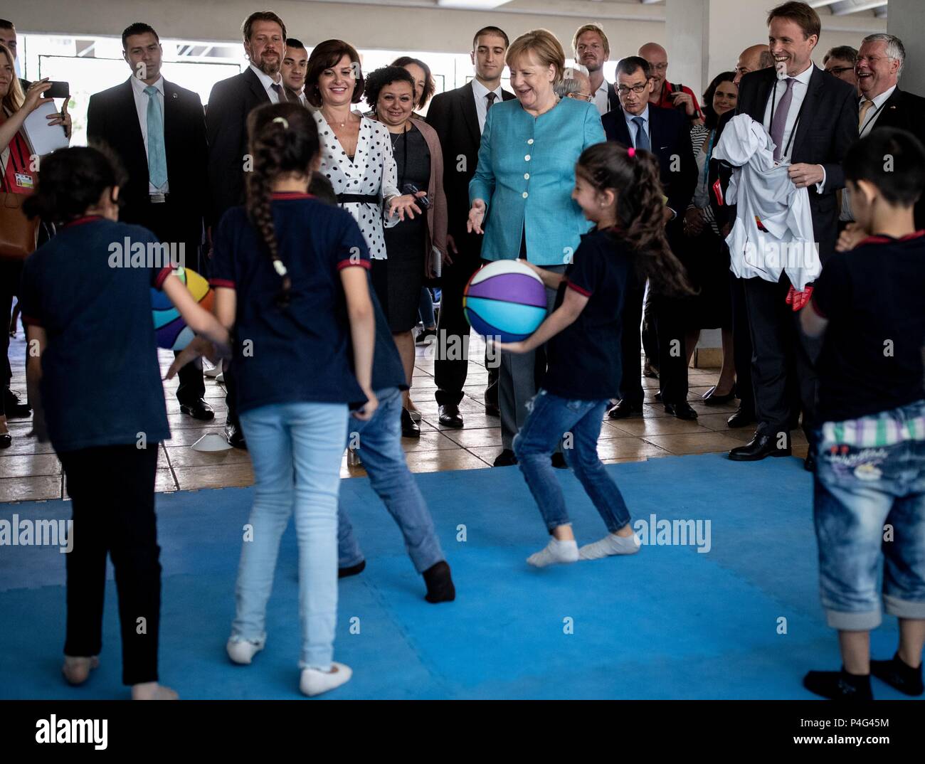 Beirut, Lebanon. 22nd June, 2018. German Chancellor Angela Merkel (CDU ...