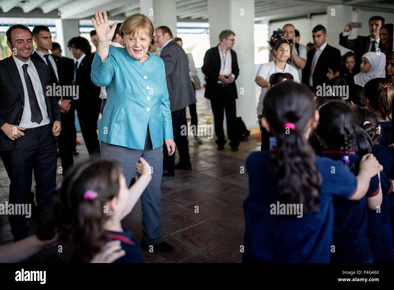 Beirut, Lebanon. 22nd June, 2018. German Chancellor Angela Merkel (CDU ...