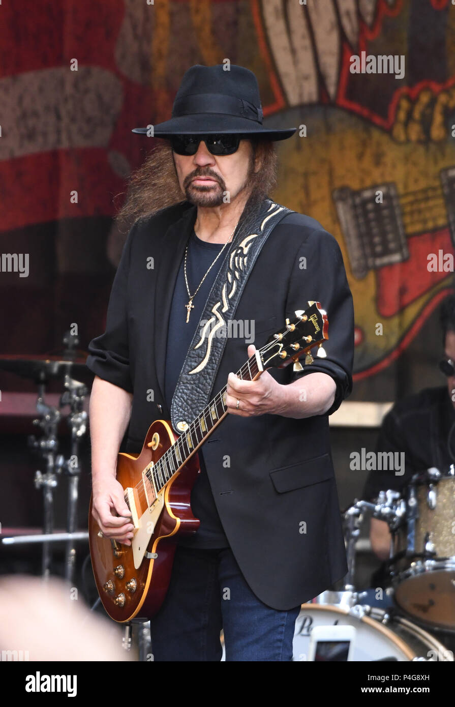 New York, NY, USA. 21st June, 2018. Gary Rossington of Lynyrd Skynyrd ...