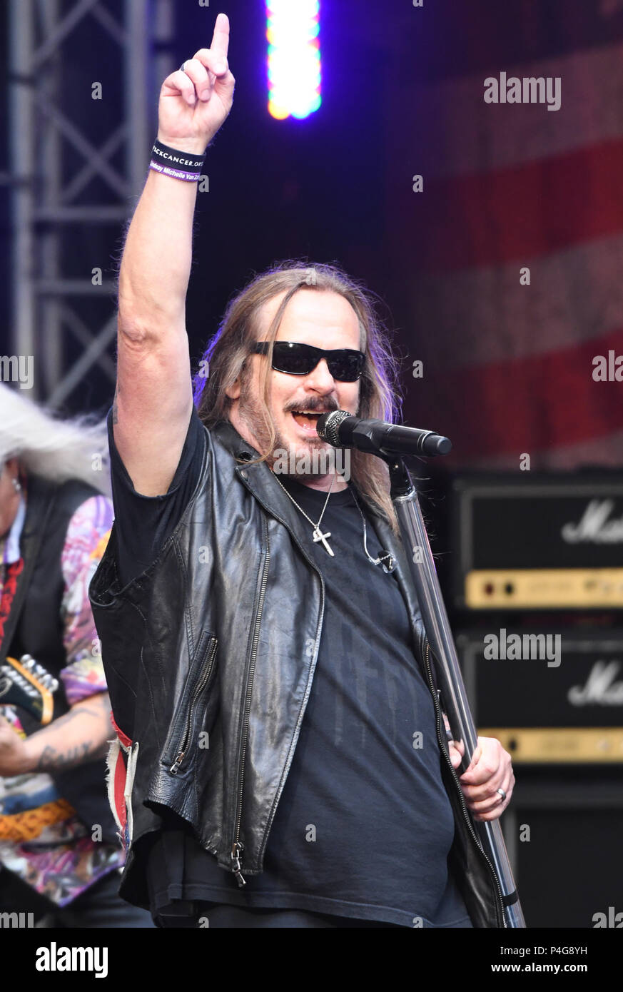 New York, NY, USA. 21st June, 2018. Johnny Van Zant of Lynyrd Skynyrd ...