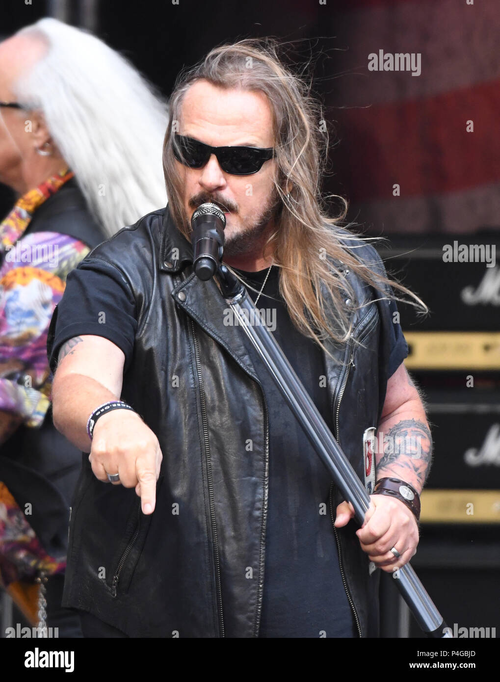 New York, NY, USA. 21st June, 2018. Johnny Van Zant of Lynyrd Skynyrd ...