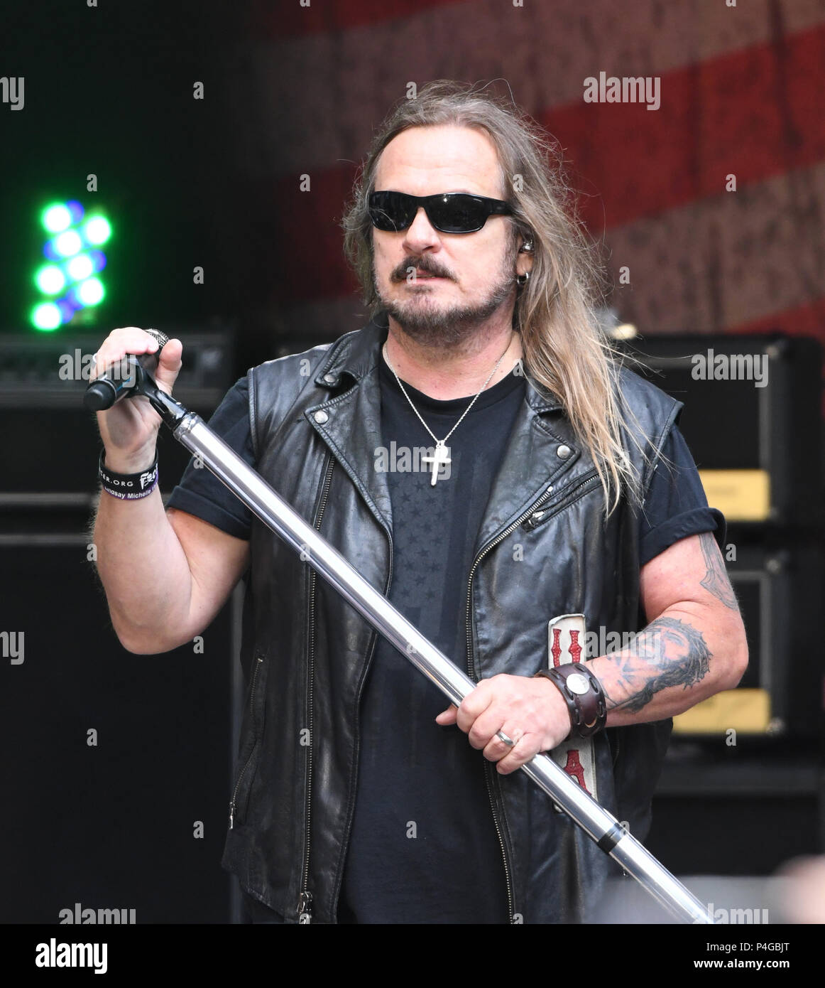 New York, NY, USA. 21st June, 2018. Johnny Van Zant of Lynyrd Skynyrd ...