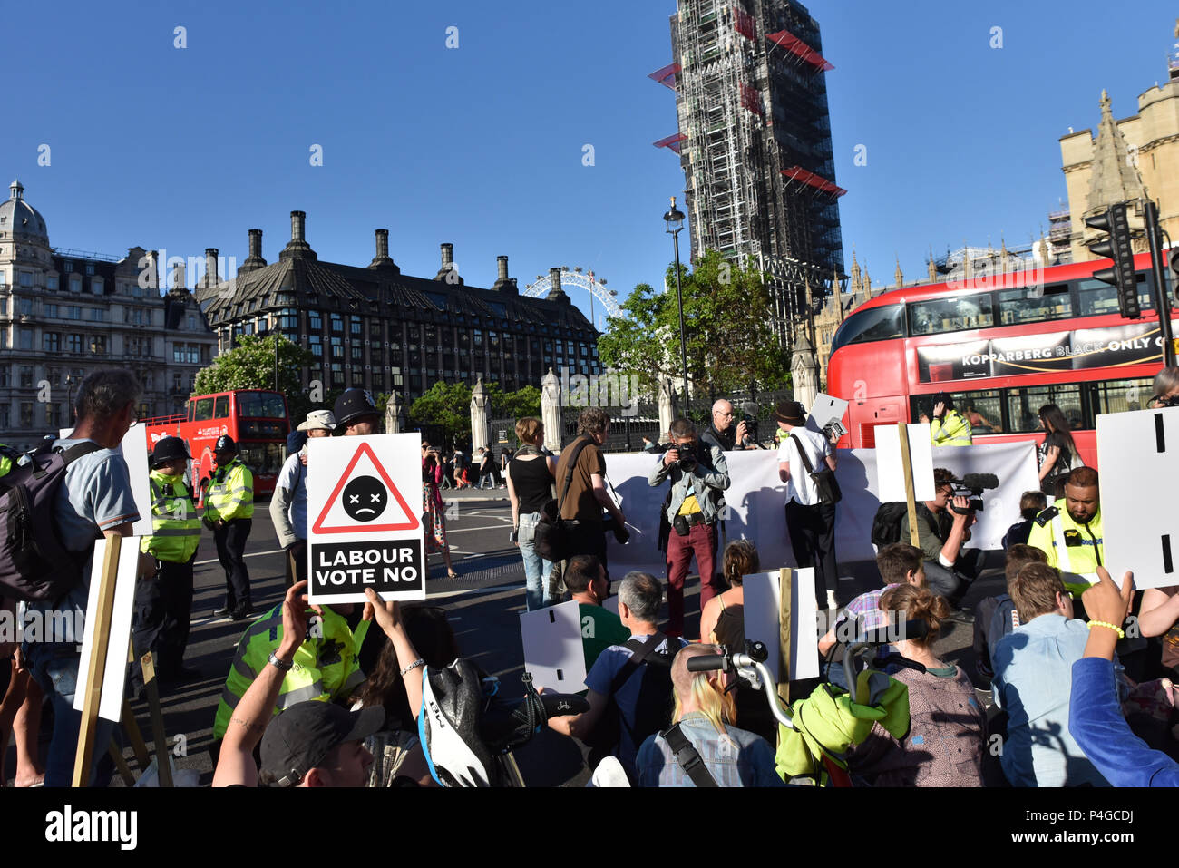 Parliament Square, London, UK. 22nd June 2018. 'Vote No Heathrow ...