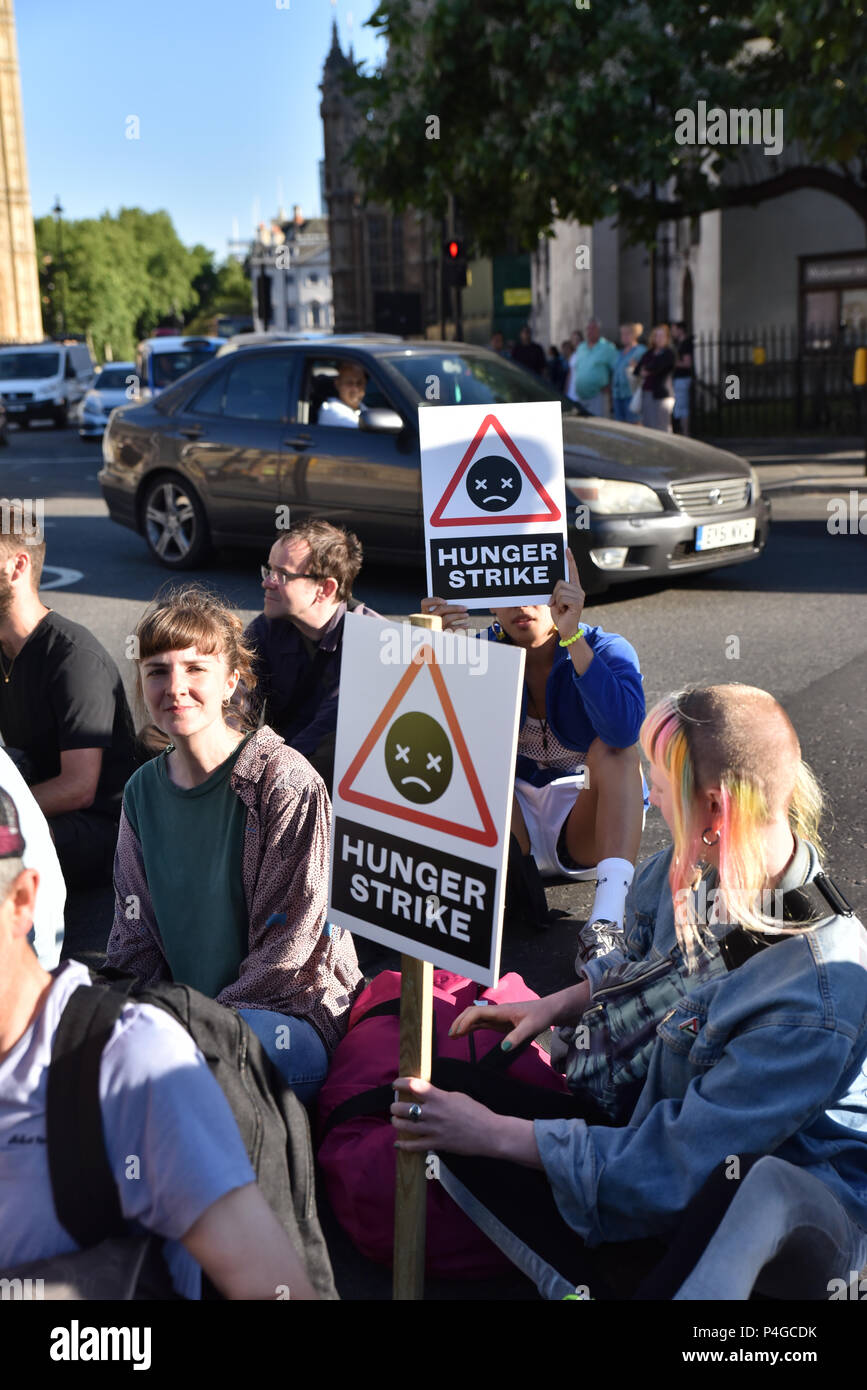 Parliament Square, London, UK. 22nd June 2018. 'Vote No Heathrow ...