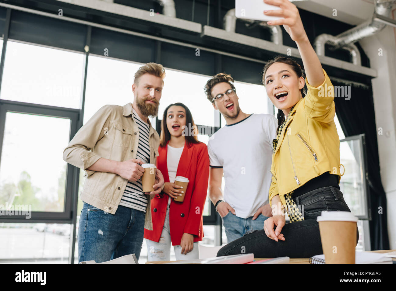 Professional business colleagues taking hi-res stock photography and ...