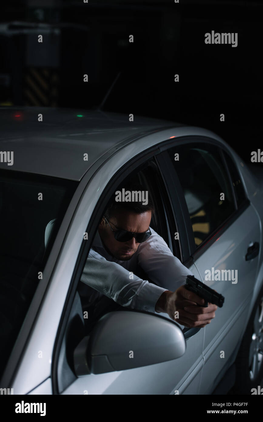 High angle man gun hi-res stock photography and images - Alamy