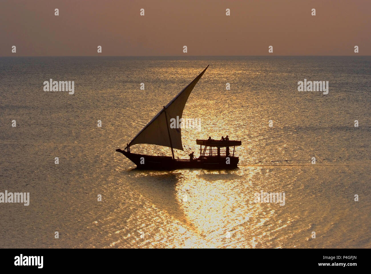 Sailing Dow in Zanzibar Stock Photo - Alamy
