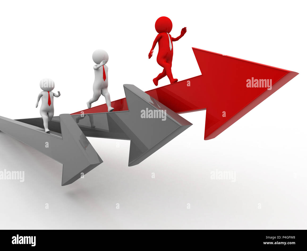 Leader of competition, Leadership Concept. 3d illustration Stock Photo ...