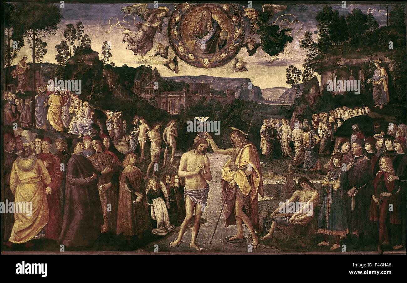 BAUTISMO DE CRISTO - 1481-1483 - FRESCO DE LAS PAREDES LATERALES DE LA CAPILLA SIXTINA. Author ...