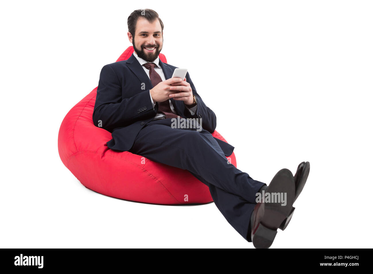 Person sitting on bean Cut Out Stock Images & Pictures - Alamy