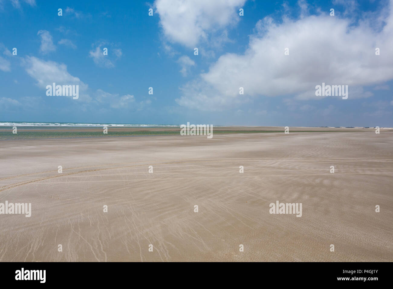 White sand dunes panorama from Lencois Maranhenses National Park ...