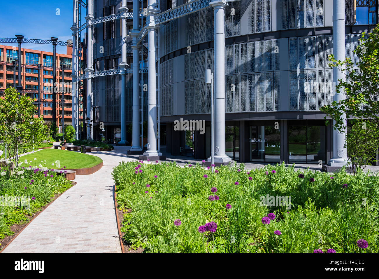 Gasholders apartment housing, King's Cross redevelopment, London ...