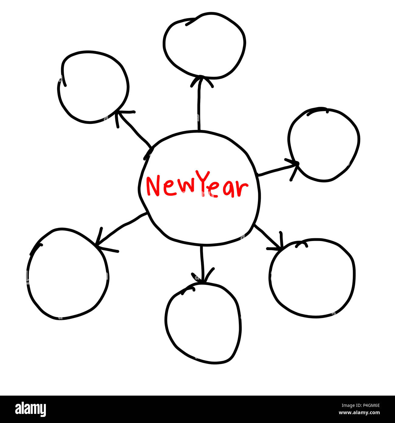 Ideas of new year text drawing graphics symbols geometric shapes on ...