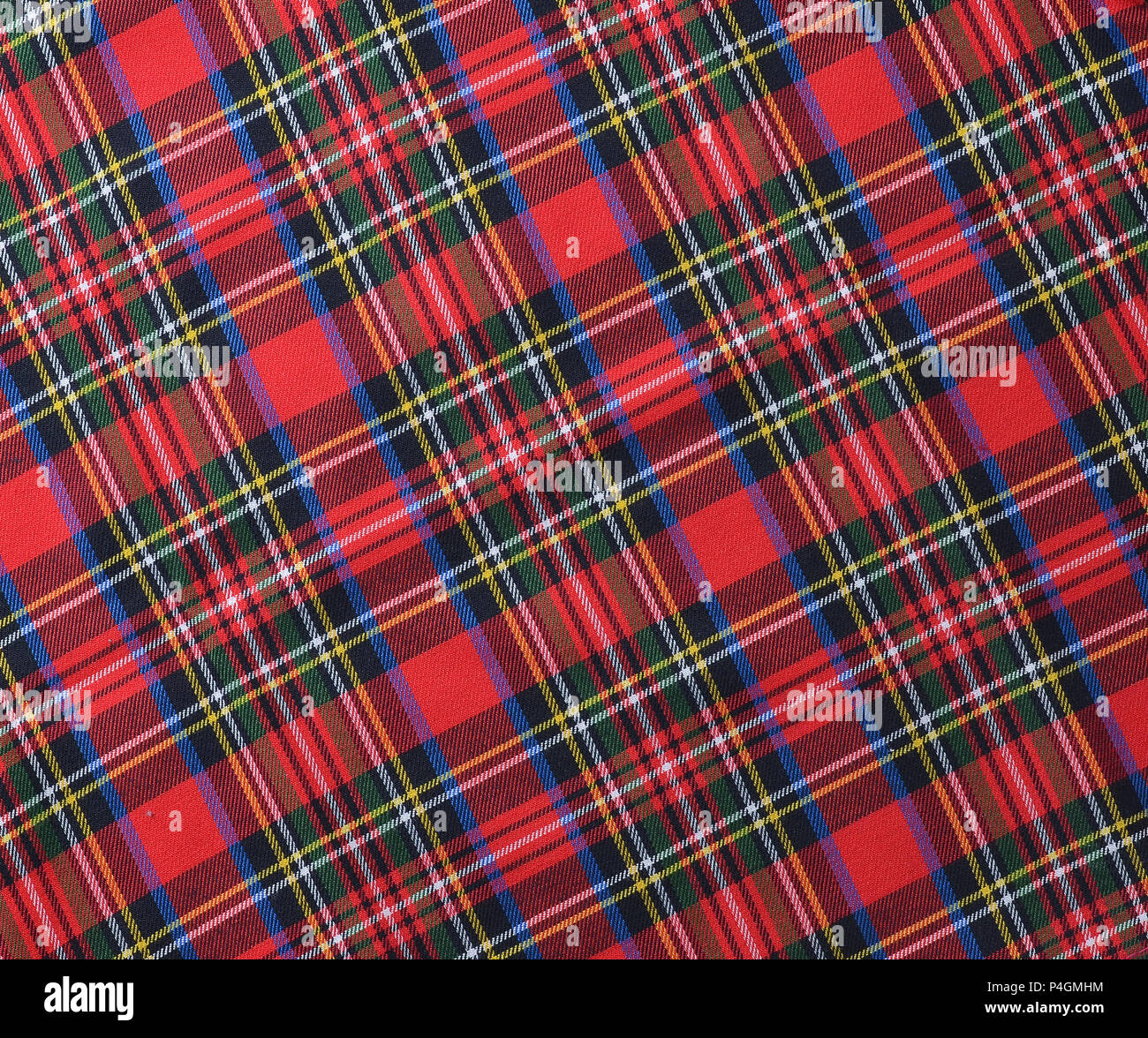 Red black and White rustic plaid fabric swatch textile background Stock ...