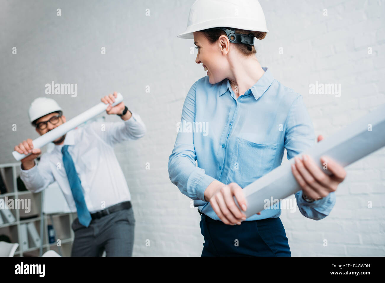 Fighting coworkers hi-res stock photography and images - Alamy