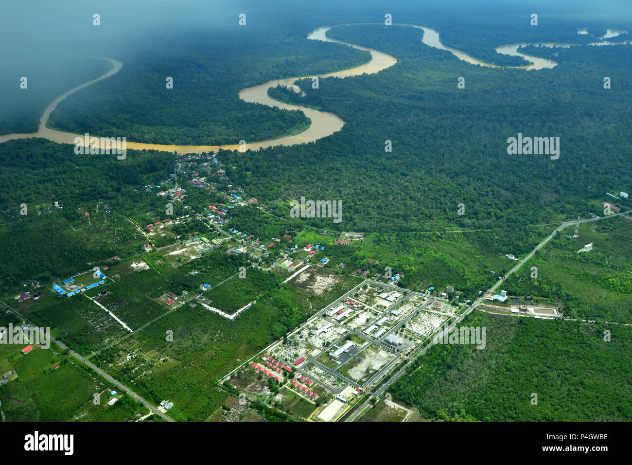 Aerial in the Central Borneo Stock Photo - Alamy