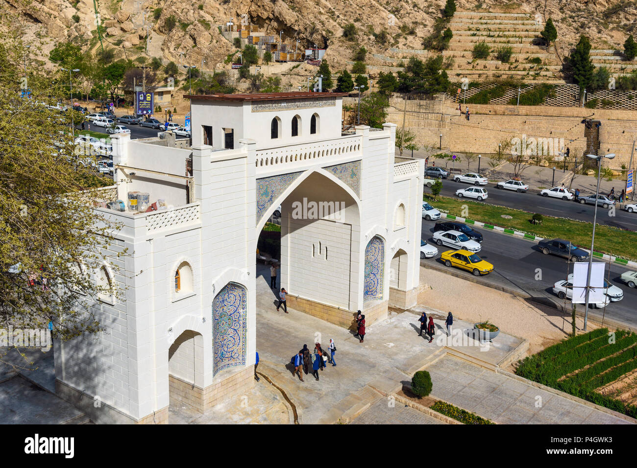 Shiraz, Iran - March 24, 2018: View of Qur'an Gate is historic gate to ...