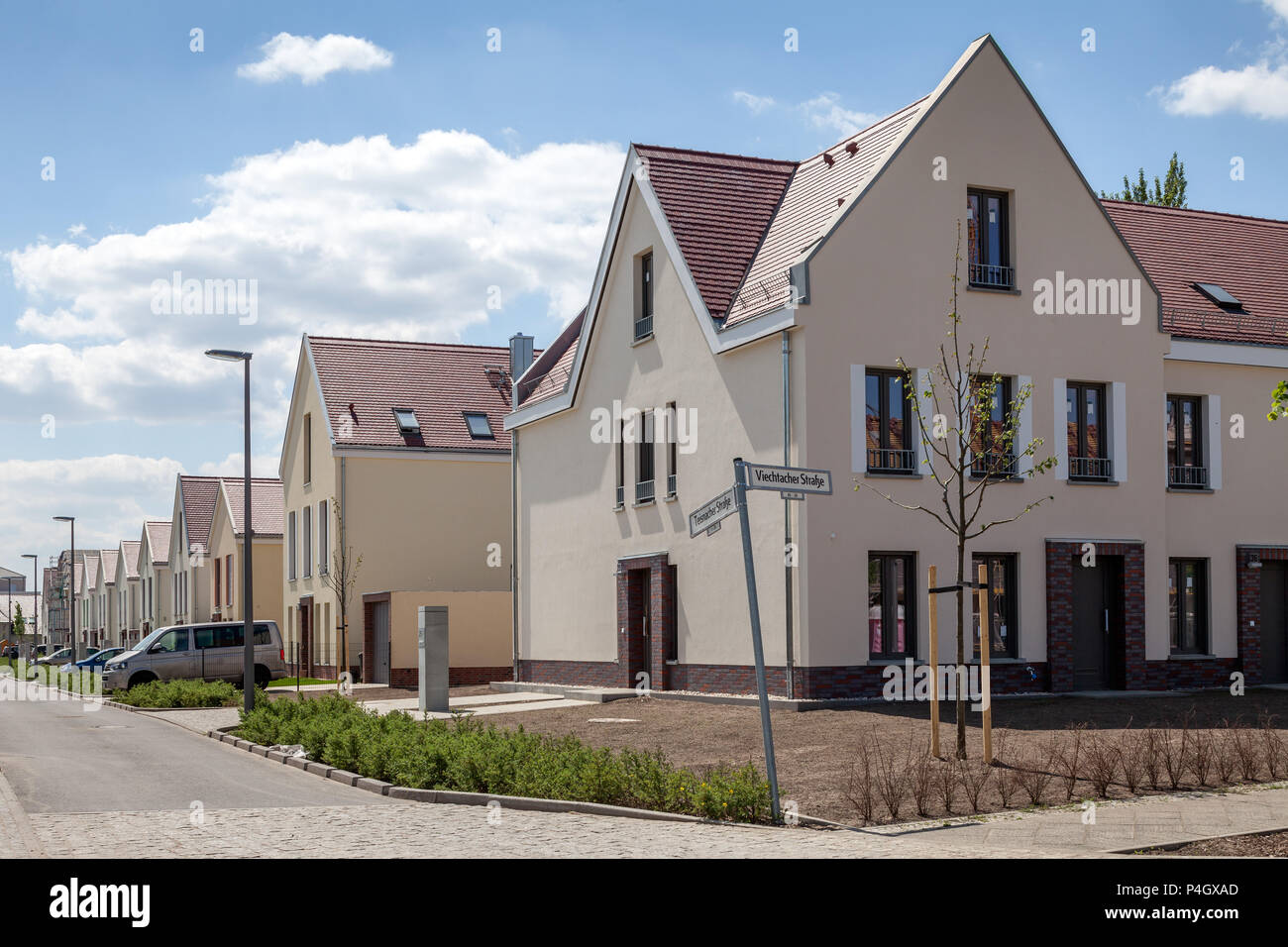 Berlin, Germany, new building Detached housing estate Gartenstadt ...