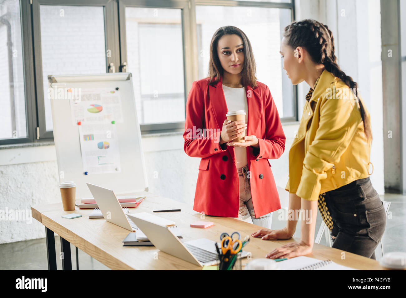 Professional business colleagues women talking in modern office Stock ...