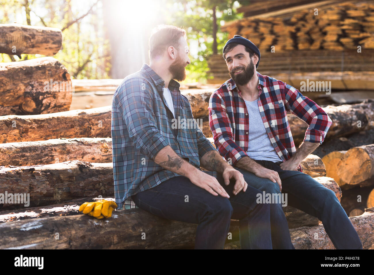 Two loggers hi-res stock photography and images - Alamy