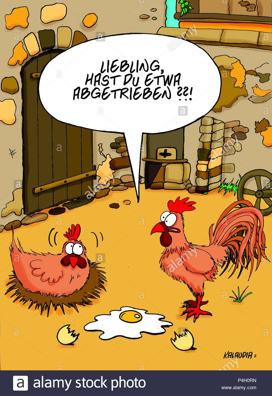 Hen Hatching Eggs Cartoon Illustration Stock Photos & Hen Hatching Eggs ...