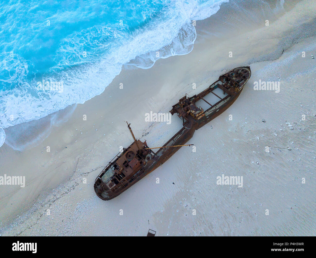 Zakynthos Shipwreck Beach from the Cliffs in Greece taken in Spring ...