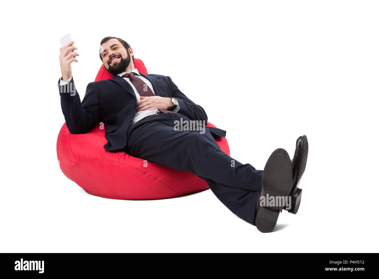 Person sitting on bean Cut Out Stock Images & Pictures - Alamy