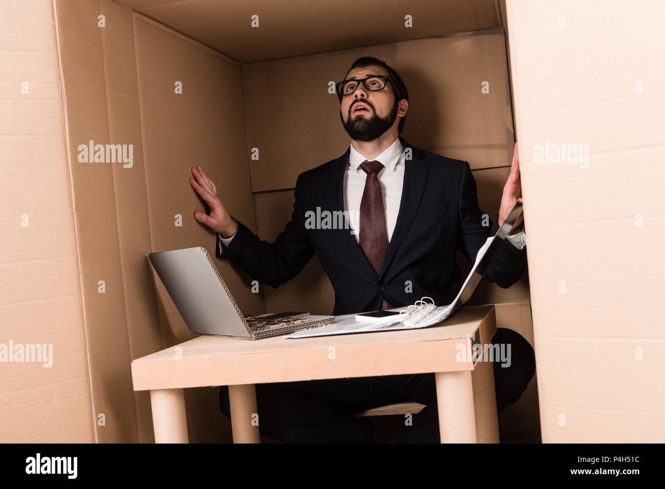 Cardboard laptop hi-res stock photography and images - Alamy