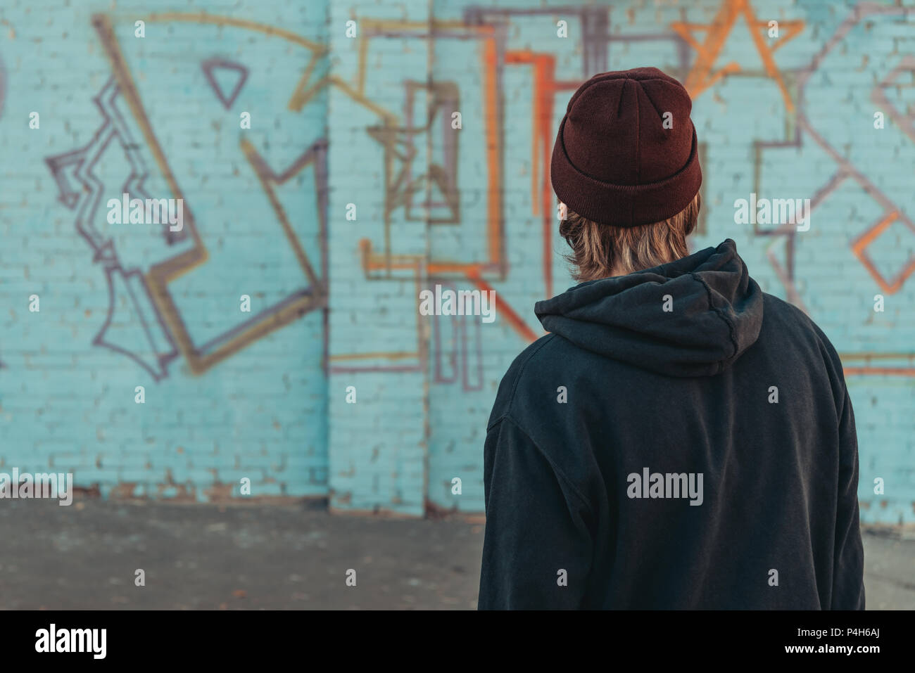 Man looking on colorful graffiti hi-res stock photography and images ...