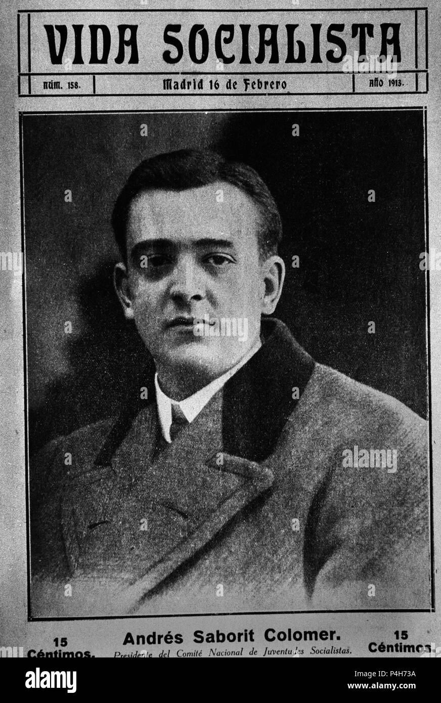ANDRES SABORIT COLOMER EN LA PORTADA DE LA REVISTA VIDA SOCIALISTA, 16 ...