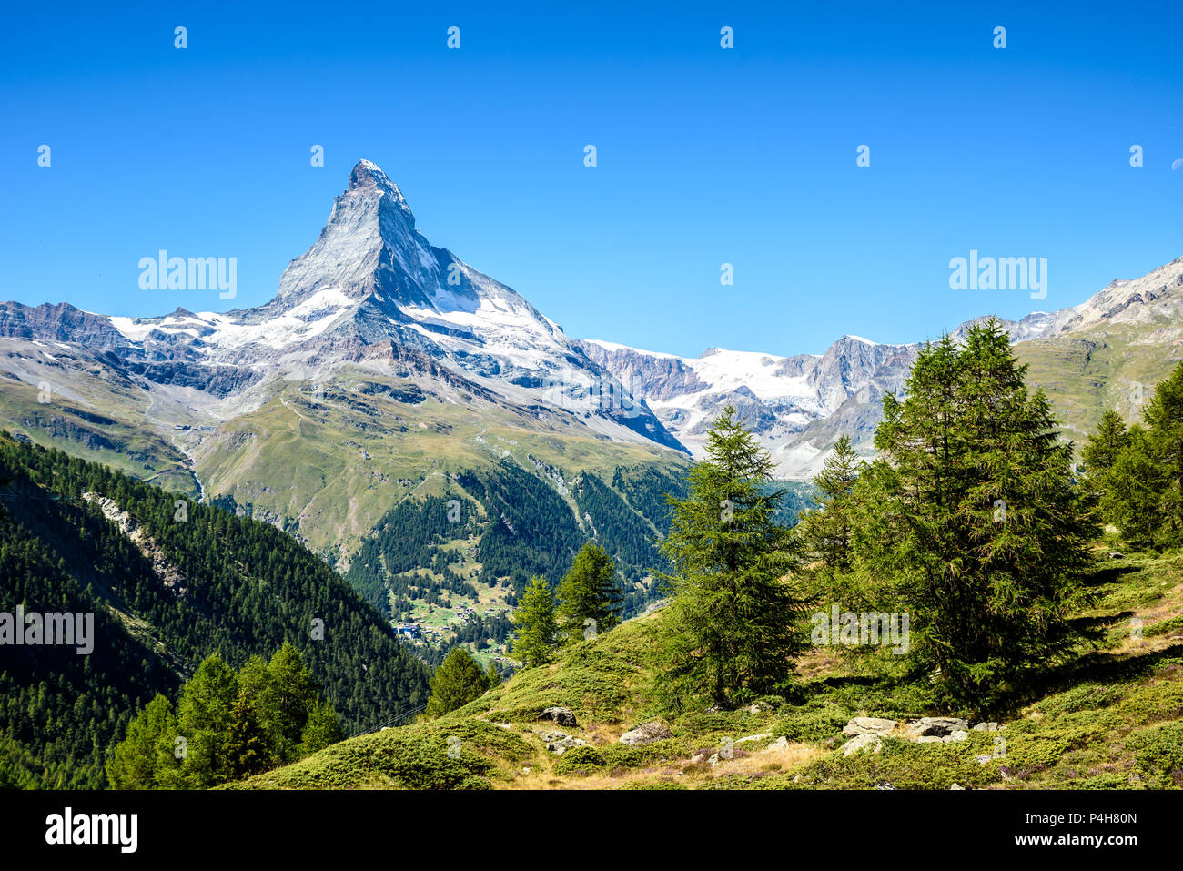 Matterhorn - beautiful landscape of Zermatt, Switzerland Stock Photo ...