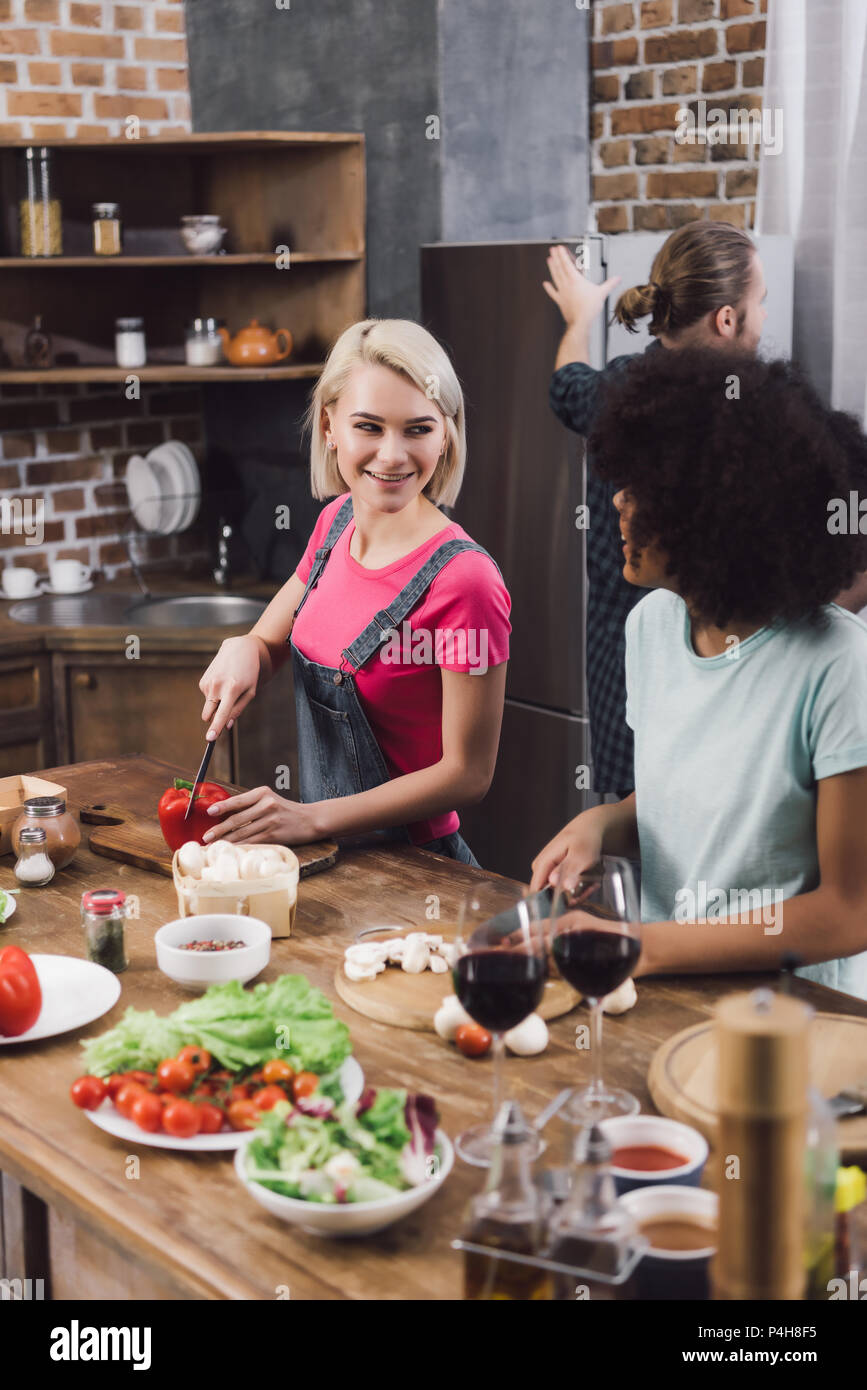 Girls cooking hi-res stock photography and images - Alamy