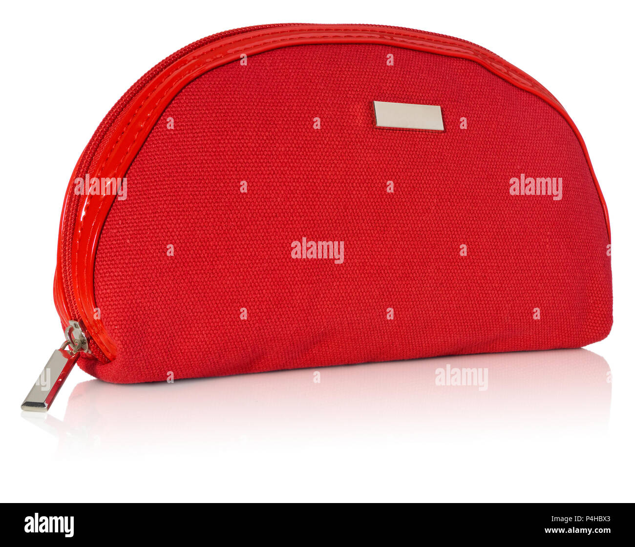 Women's beautician to store cosmetics. Purse for women made of red ...