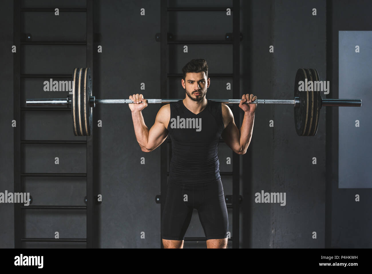 Bodybuilder working out shoulders hi-res stock photography and images ...