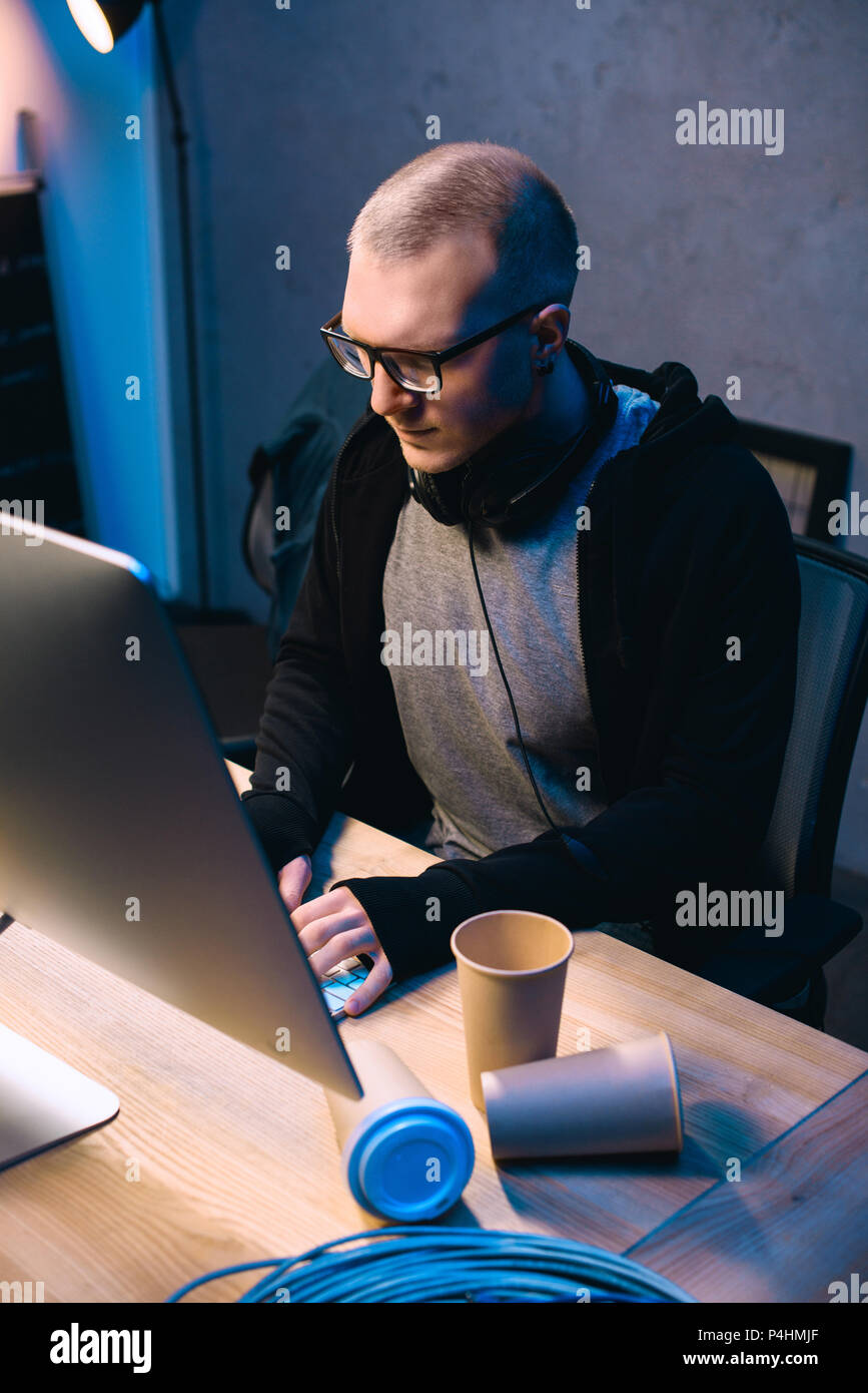 Serious young male software hi-res stock photography and images - Alamy