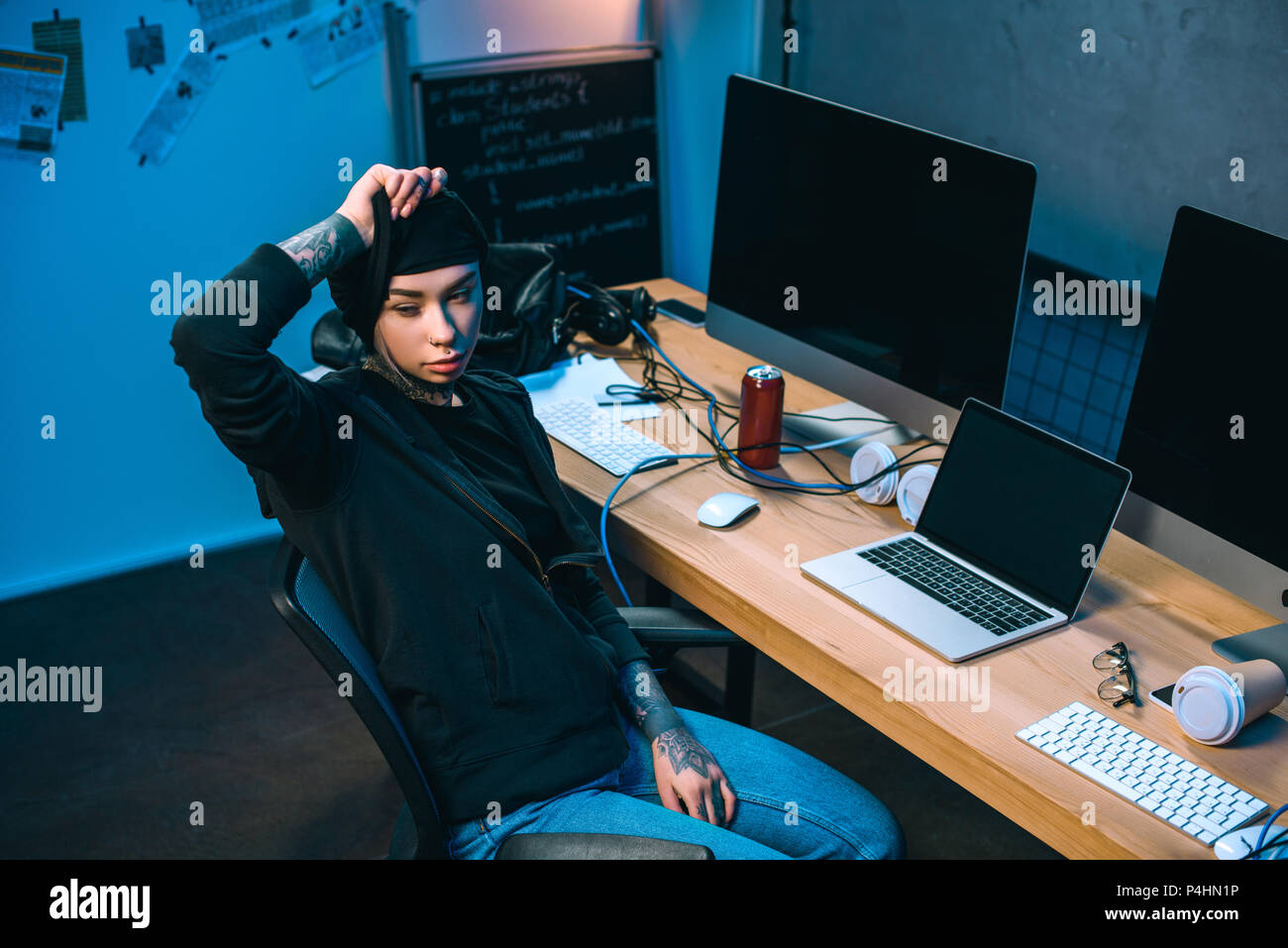 Taking off mask hi-res stock photography and images - Alamy