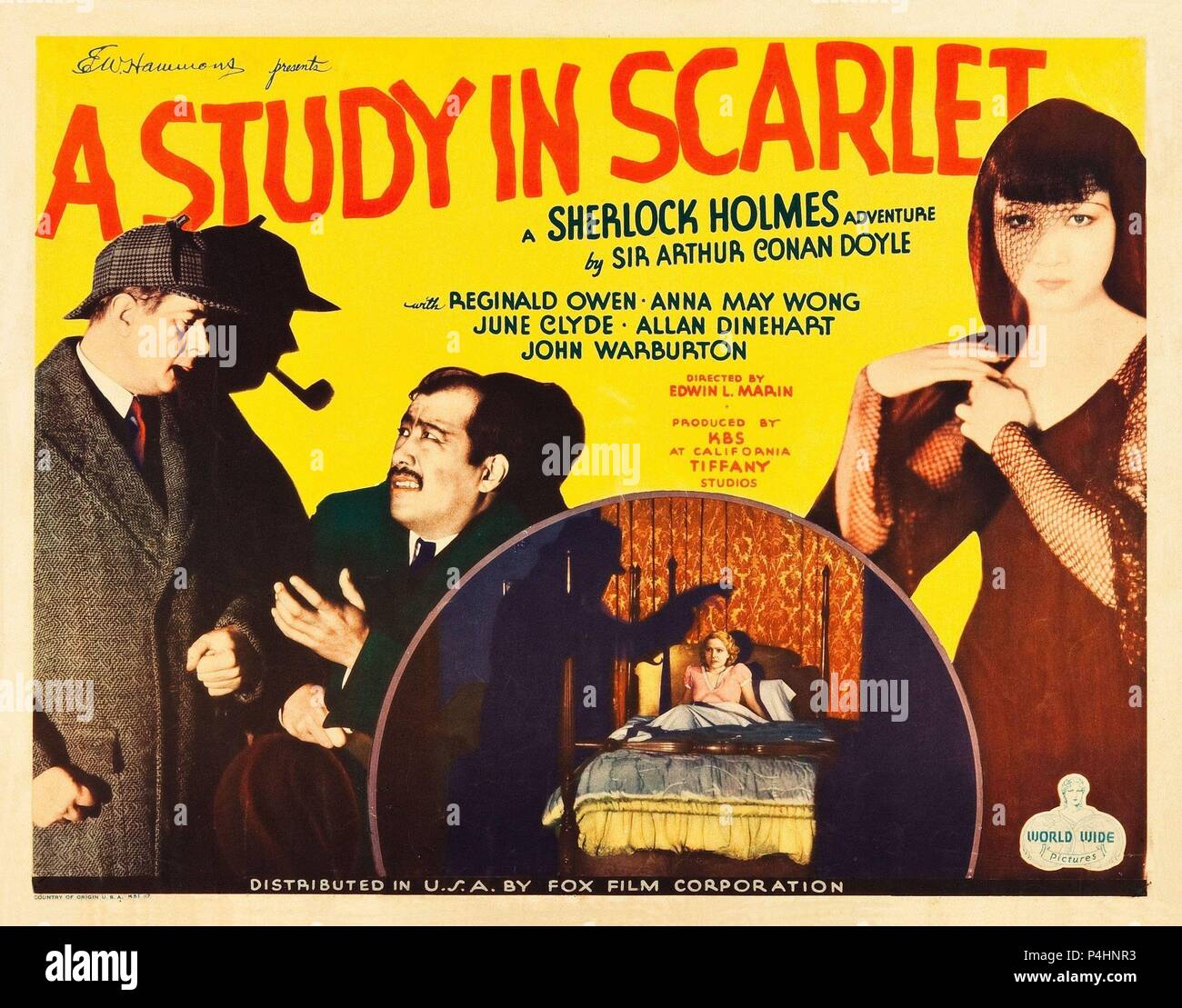 Original Film Title: A STUDY IN SCARLET. English Title: A STUDY IN ...